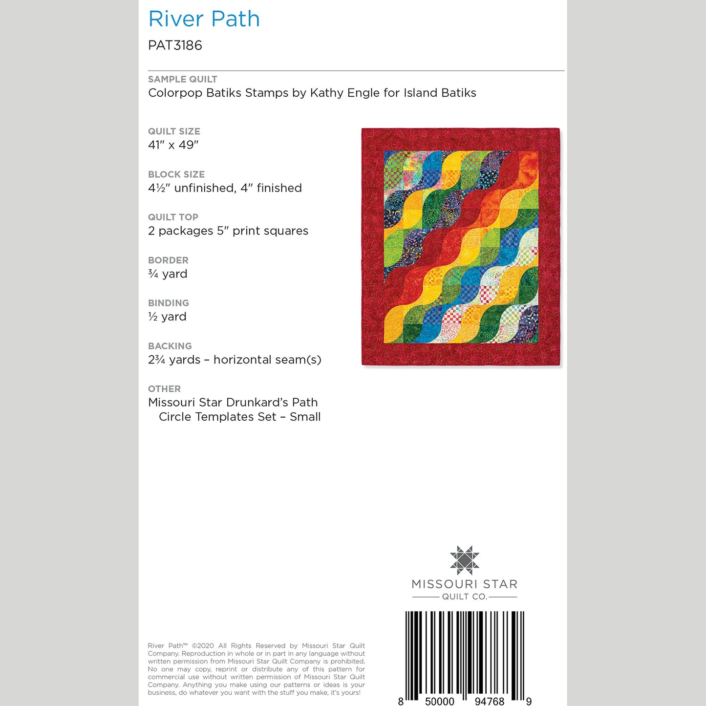 Digital Download - River Path Quilt Pattern by Missouri Star