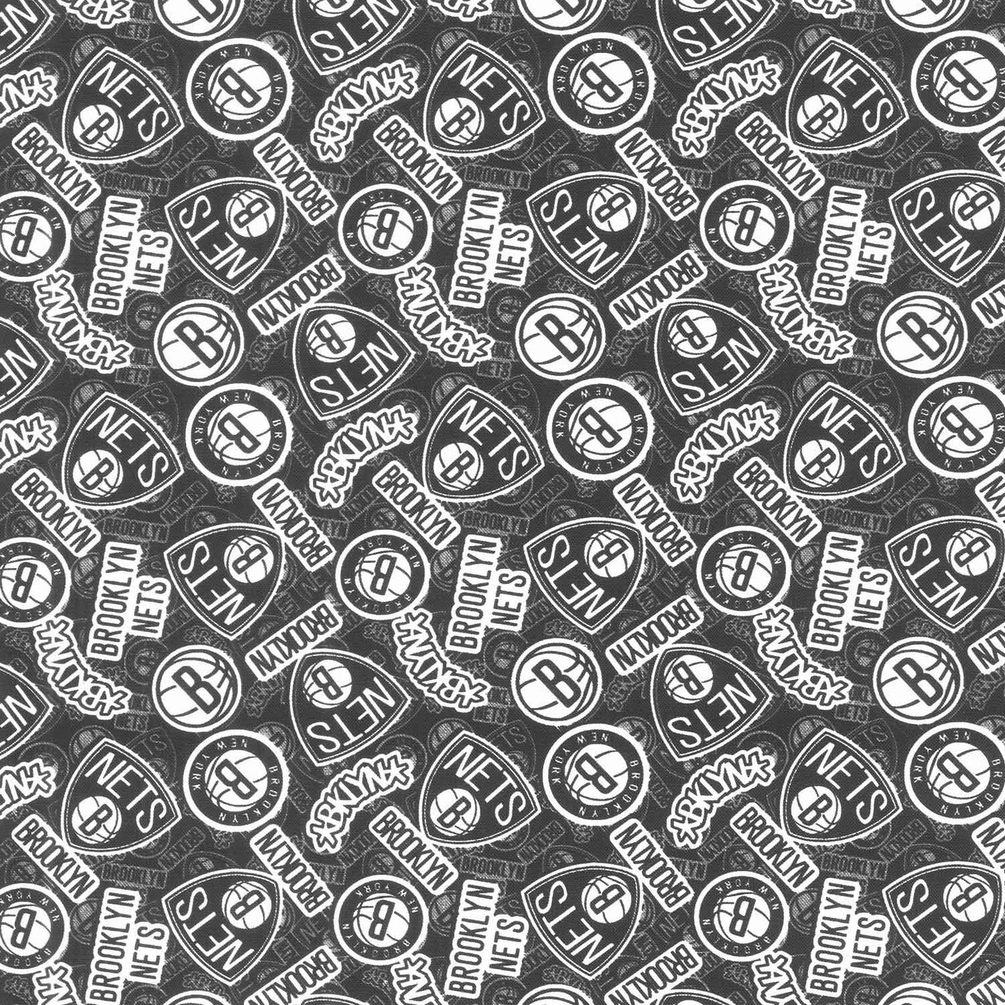 NBA - Brooklyn Nets Sticker Toss Black Yardage