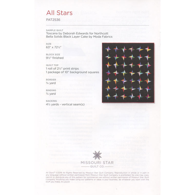 All Stars Quilt Pattern by Missouri Star