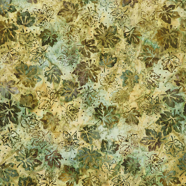 Artisan Batiks Celebrate Fall - Leaves Olive Yardage