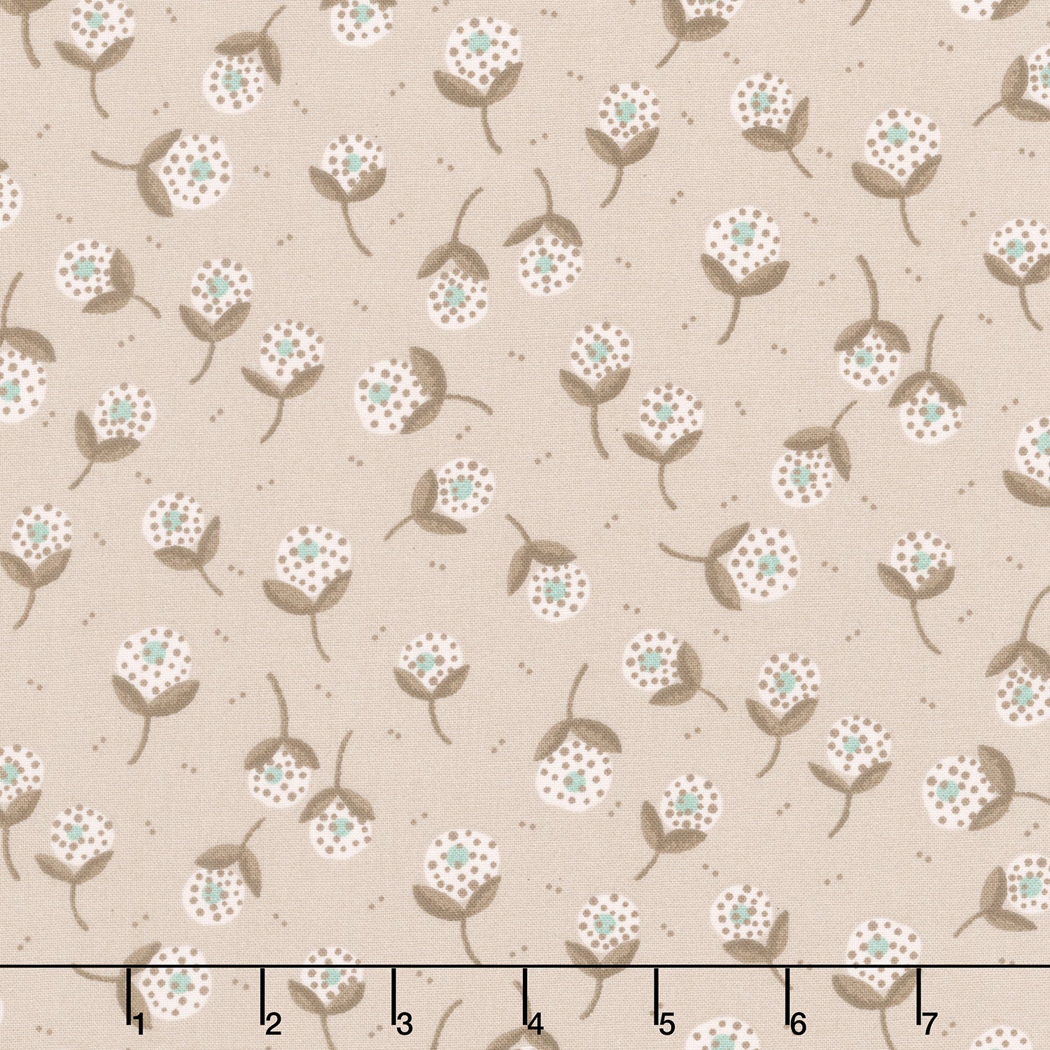 Sunwashed Romance 108" - Dandelion Orbs Tan Yardage