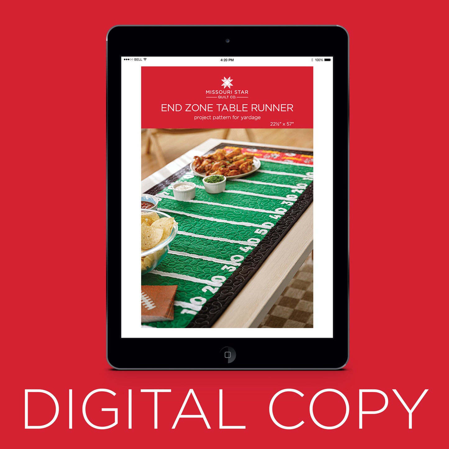 Digital Download - End Zone Table Runner by Missouri Star