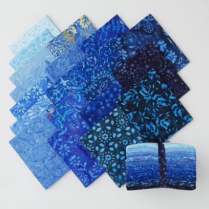Java Batiks Blue Favorites Fat Quarter Bundle
