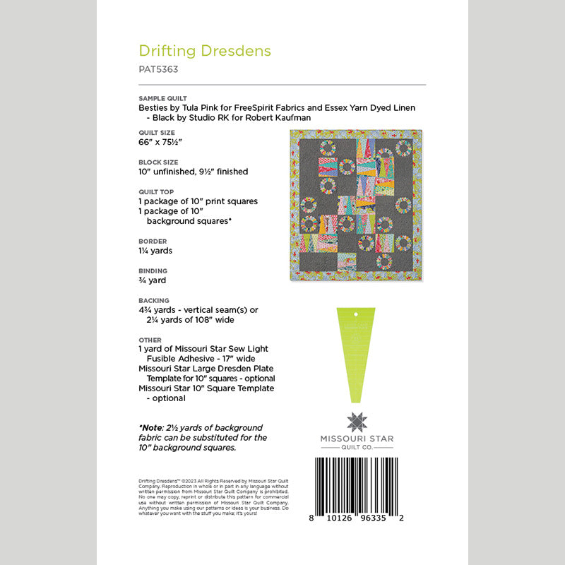 Drifting Dresdens Quilt Pattern by Missouri Star