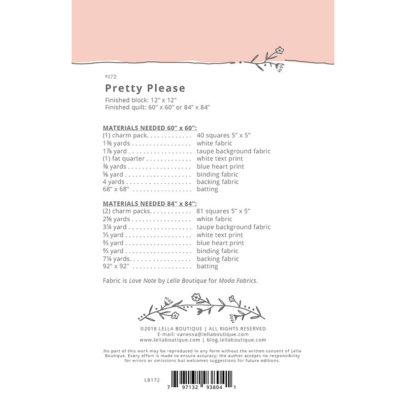 Digital Download - Pretty Please Pattern