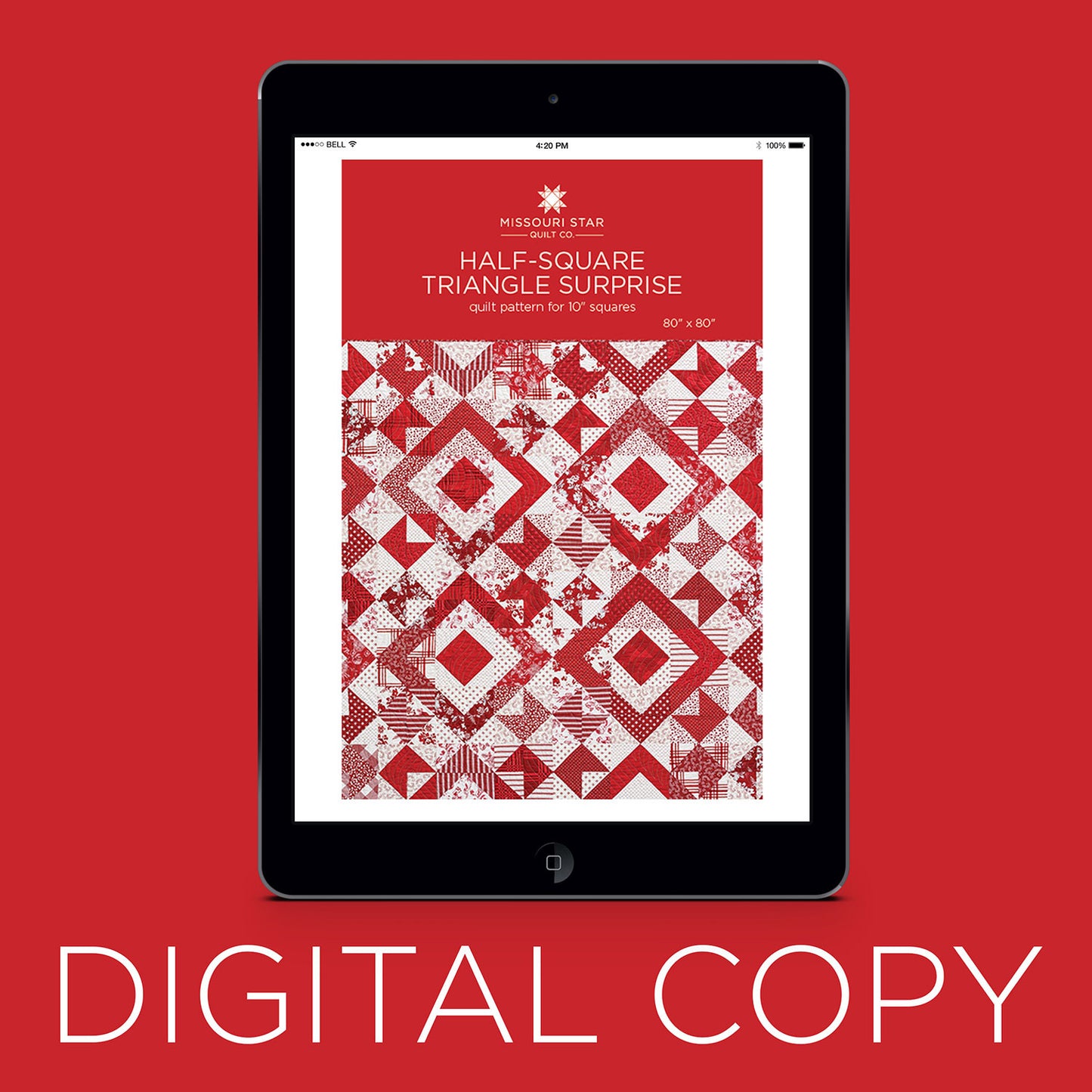 Digital Download - Half-Square Triangle Surprise Quilt Pattern by Miss