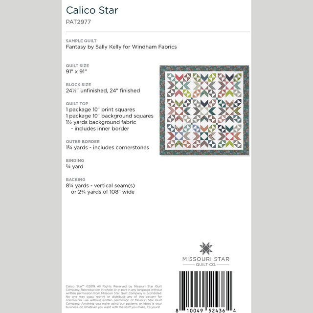 Digital Download - Calico Star Pattern by Missouri Star