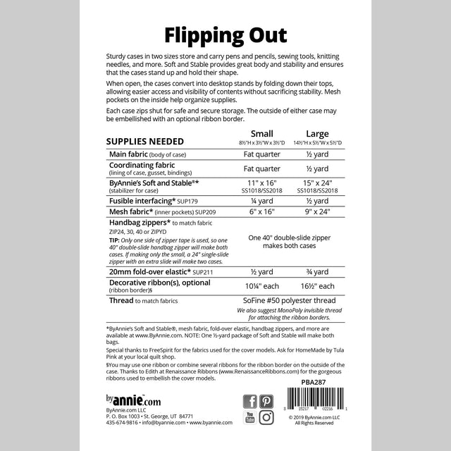 Flipping Out Case Pattern