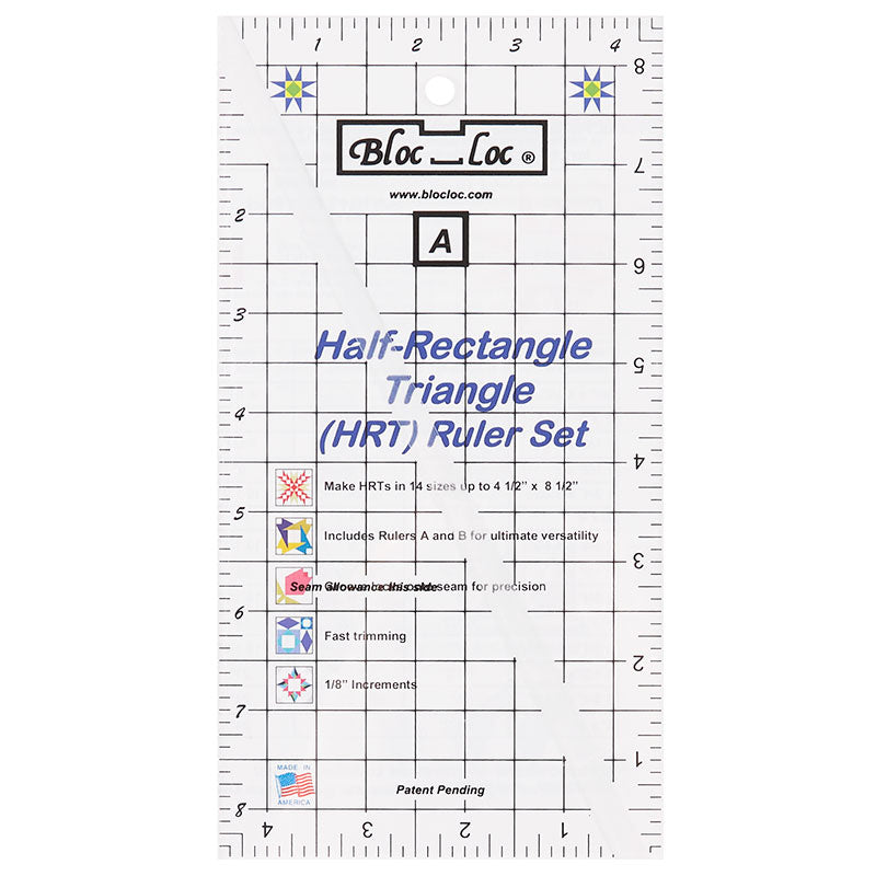 Bloc Loc Half-Rectangle Triangle Set 2:1 Large (4-1/2" x 8-1/2")