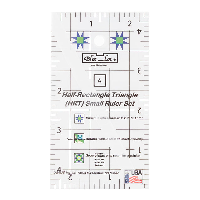 Bloc Loc Half Rectangle Triangle Ruler Set