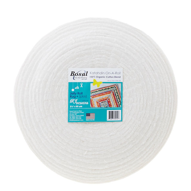 Bosal Katahdin 100% Organic Cotton Precut 2 1/4" x 50 Yard Batting