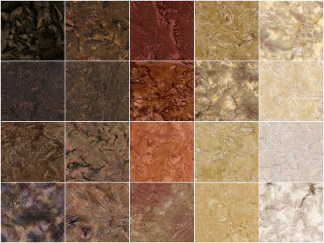 Breathtaking Brown Batik Solids Strips
