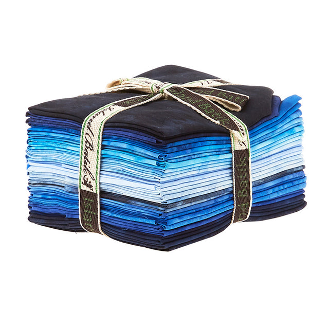 Brilliant Blue Batik Solids Fat Quarter Bundle