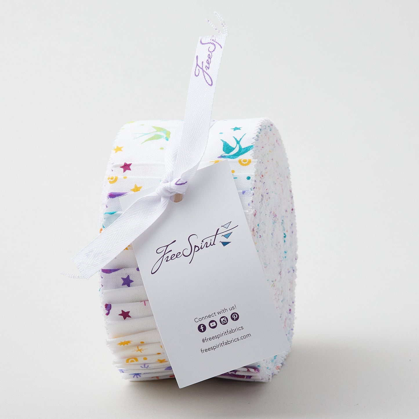 Tula Pink's True Colors - Fairy Dust White 2 1/2" Strips