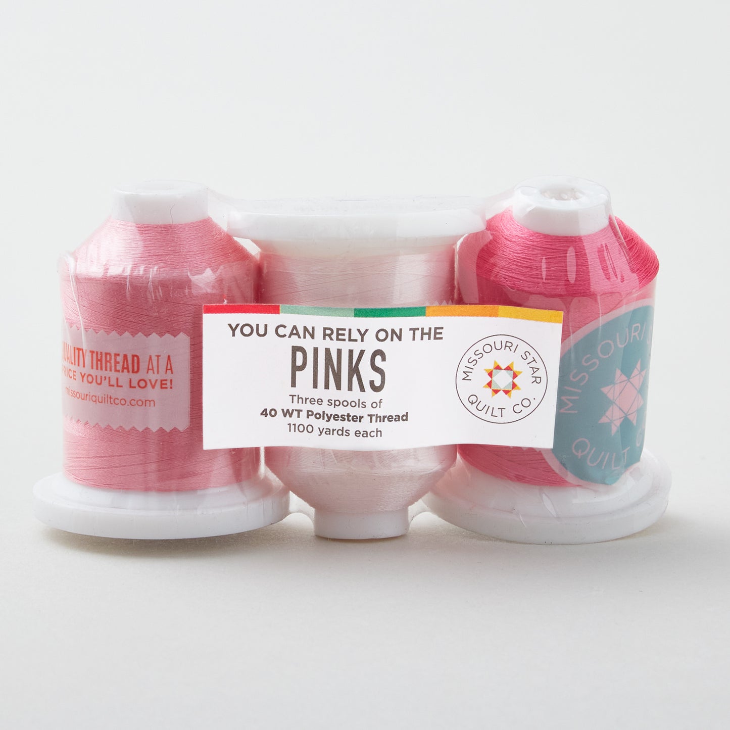 Missouri Star Pinks 40 Wt Polyester Thread Stash Builder 3 Pack