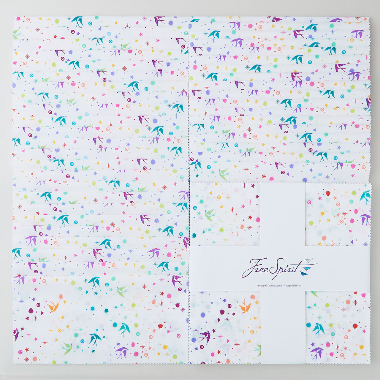 Tula Pink's True Colors - Fairy Dust White 10" Squares