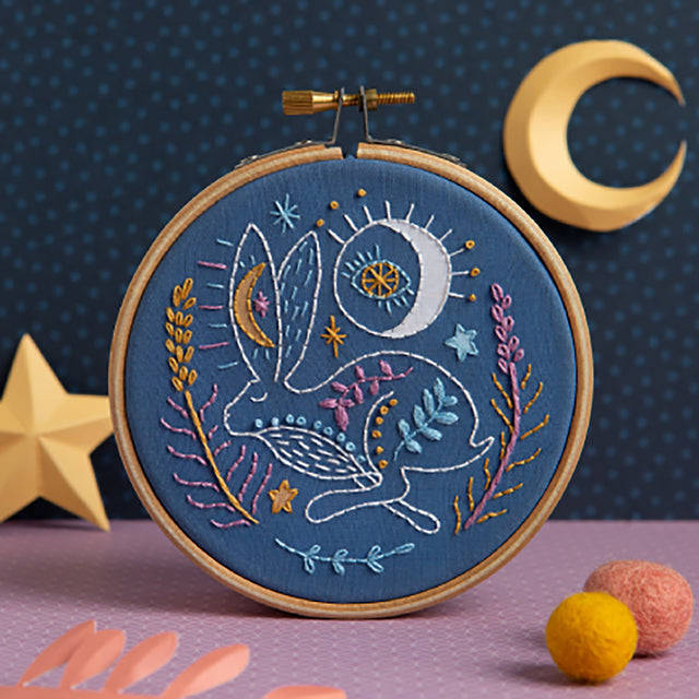 Celestial Hare Mini Embroidery Kit