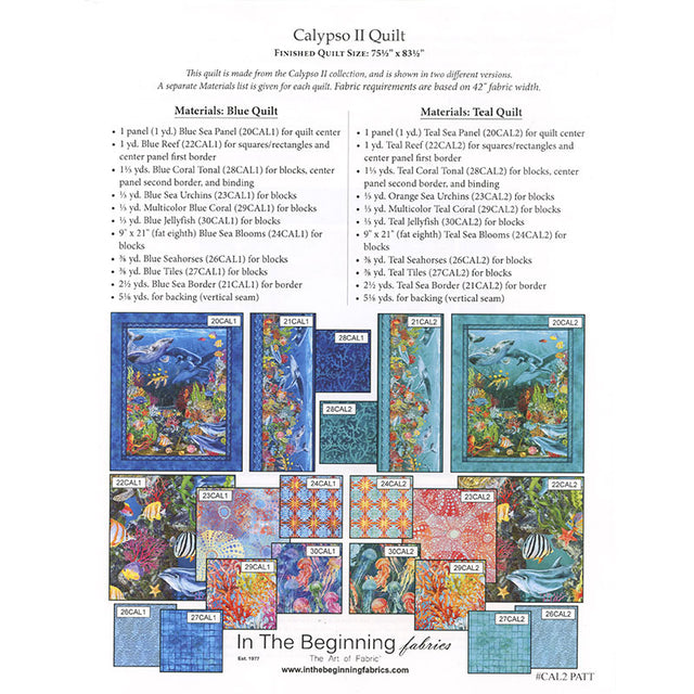 Calypso II Quilt Pattern