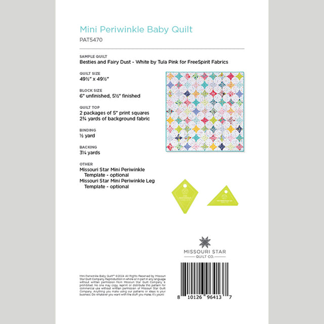Mini Periwinkle Baby Quilt Pattern by Missouri Star