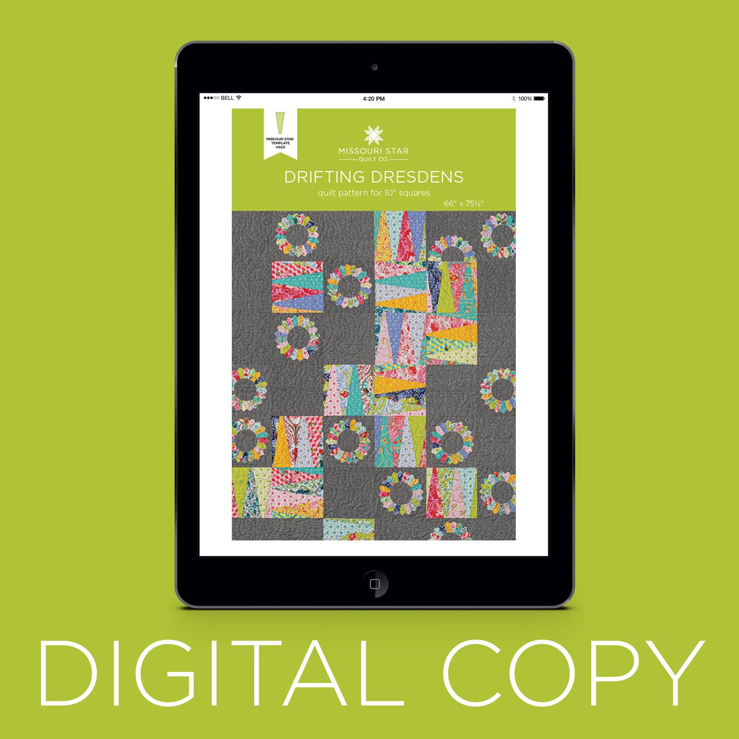 Digital Download - Drifting Dresdens Quilt Pattern by Missouri Star