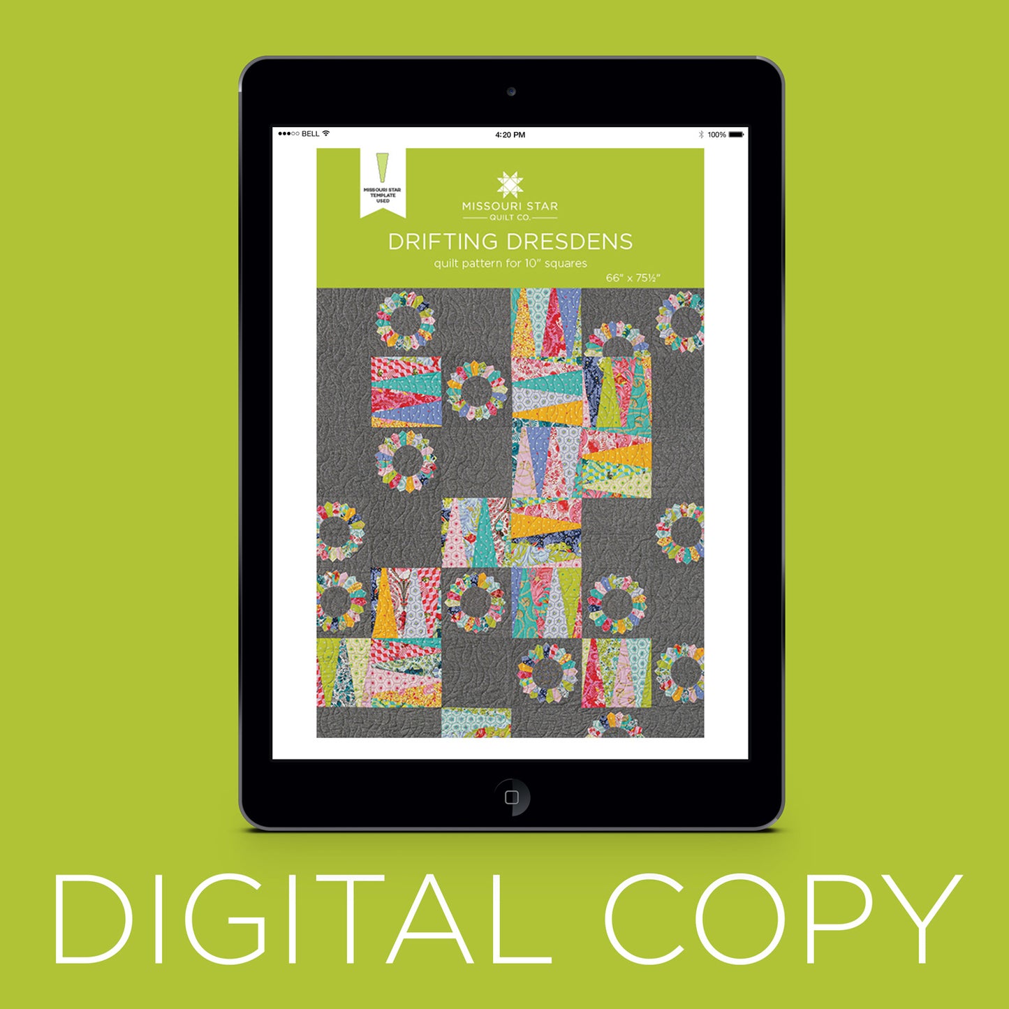 Digital Download - Drifting Dresdens Quilt Pattern by Missouri Star