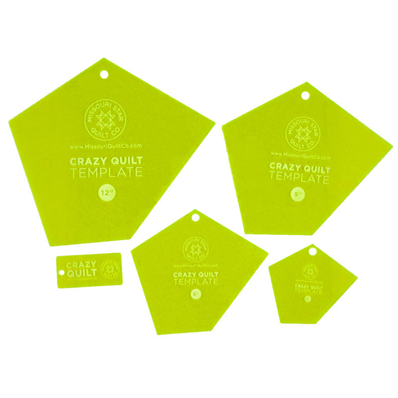 Crazy Quilt Template Set and How-To Pattern Bundle