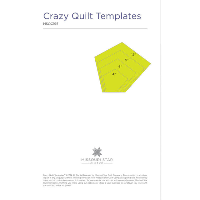 Crazy Quilt Template Set and How-To Pattern Bundle