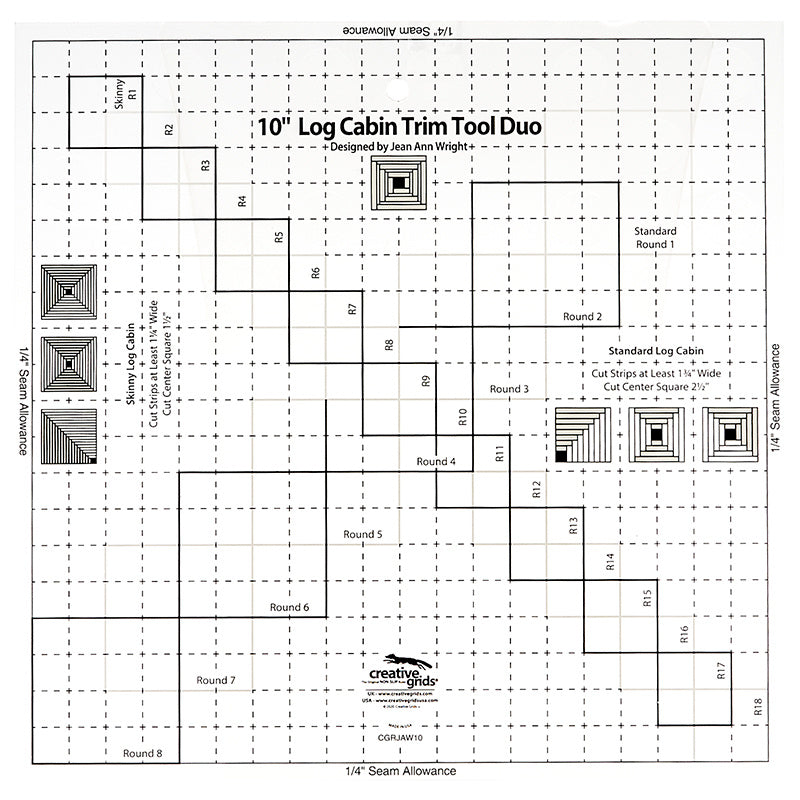 Creative Grids 10" Log Cabin Trim Tool Duo