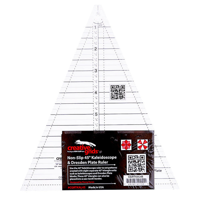 Creative Grids 45 Degree Kaleidoscope & Dresden Plate Quilt Ruler