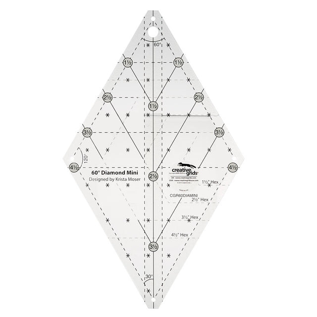 Creative Grids 60 Degree Mini Diamond Ruler
