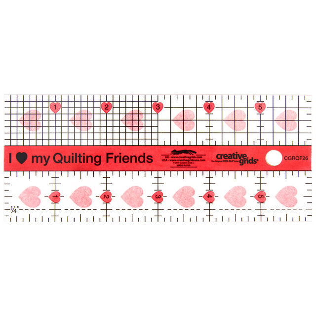 Creative Grids™ I Love My Quilting Friends Mini Quilt Ruler - 2 1/2" x