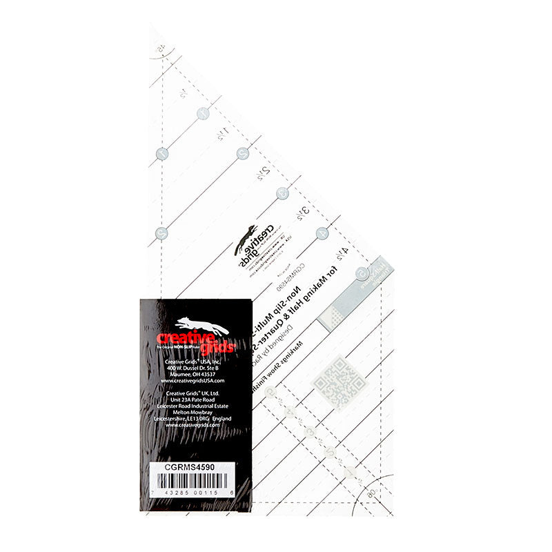 Creative Grids Multi Size Triangle 45 and 90 Degree Quilt Ruler
