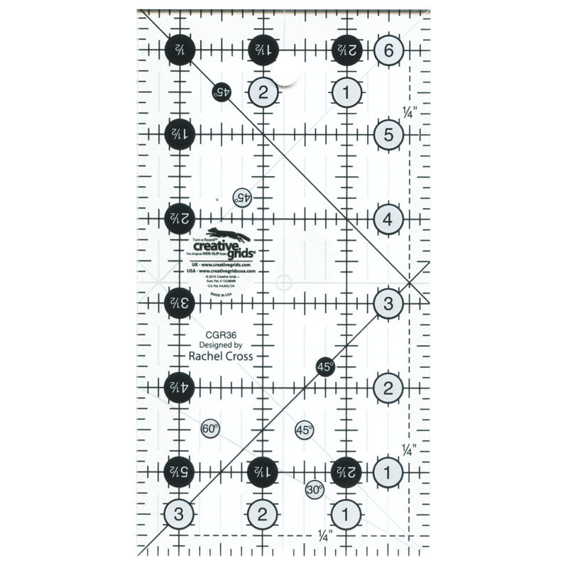 Creative Grids Quilt Ruler 3 1/2" x 6 1/2"