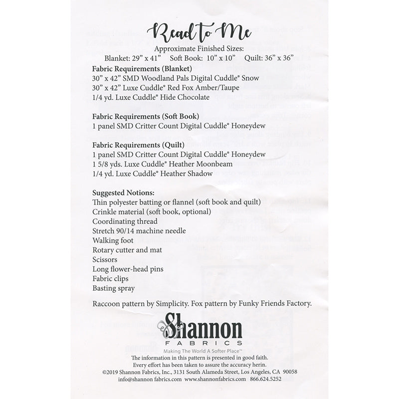 Cuddle® Kit - Read to Me Forest