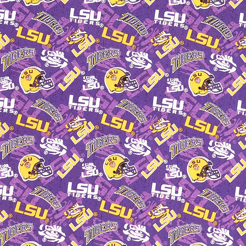 NCAA - Louisiana State Tone on Tone Purple Yardage