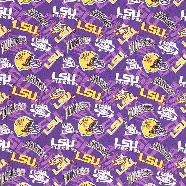 NCAA - Louisiana State Tone on Tone Purple Yardage