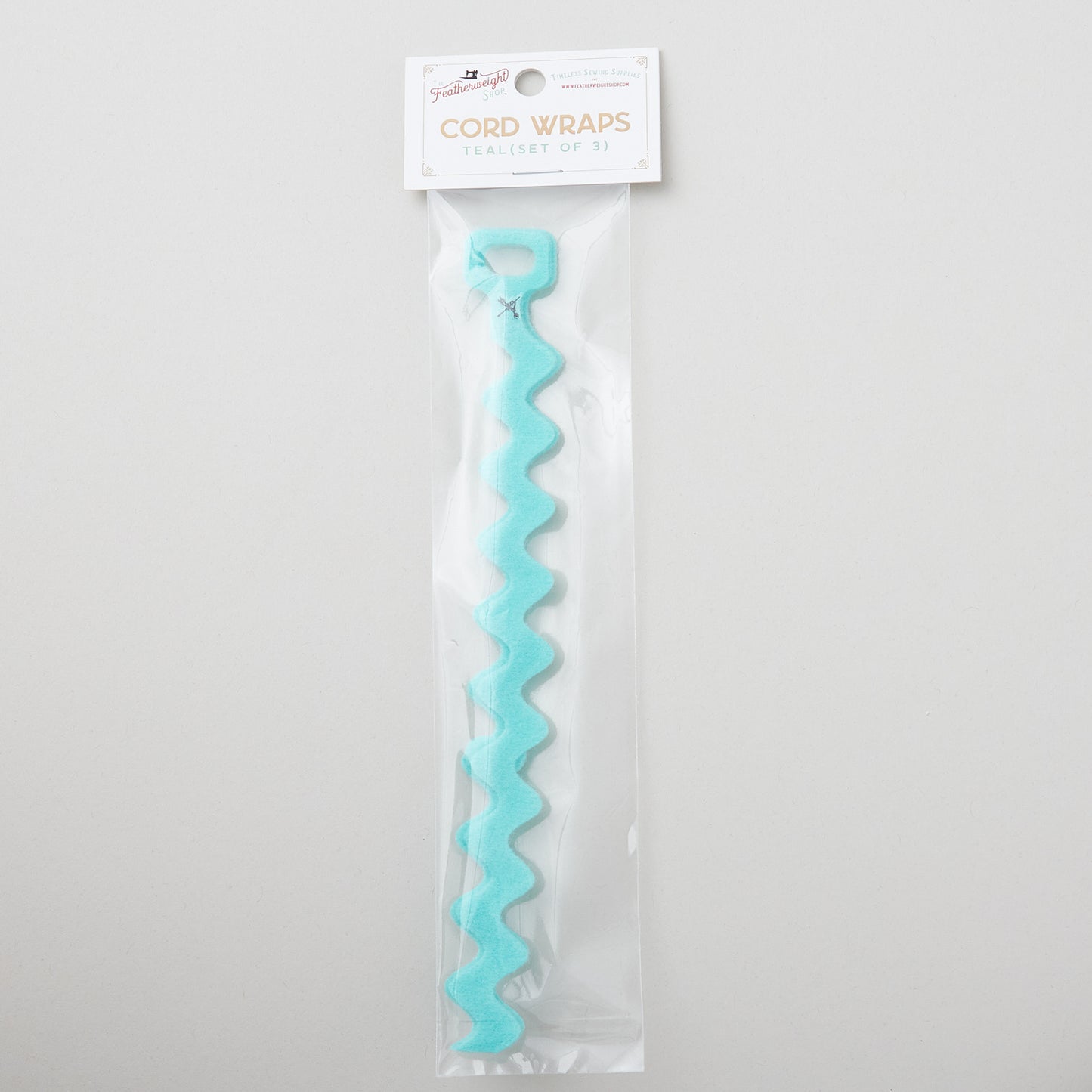 Cord Wrap, Ric Rac - Set of 3, Teal