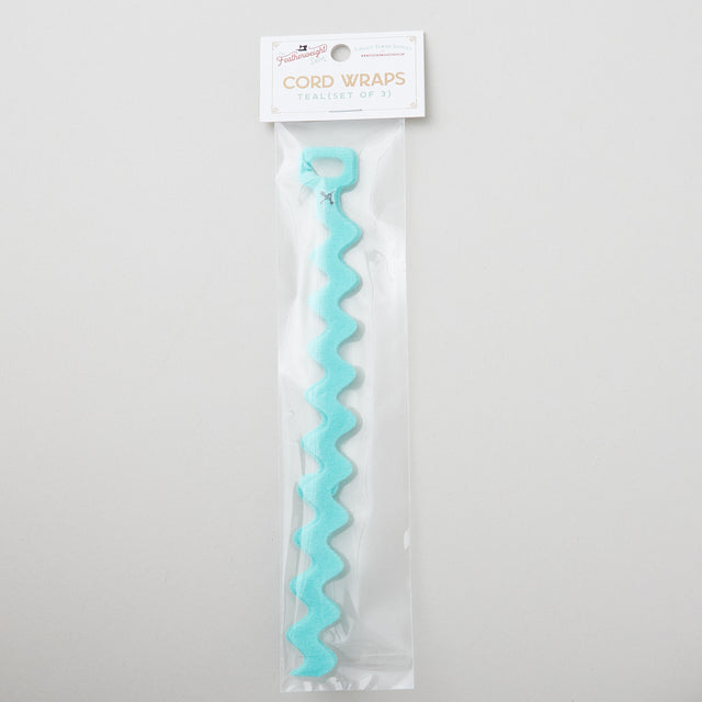 Cord Wrap, Ric Rac - Set of 3, Teal