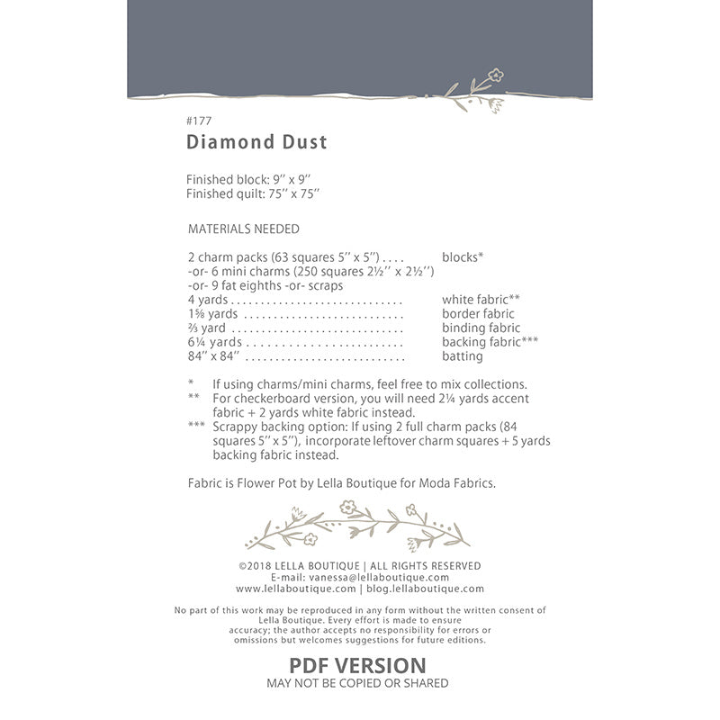 Digital Download - Diamond Dust Pattern