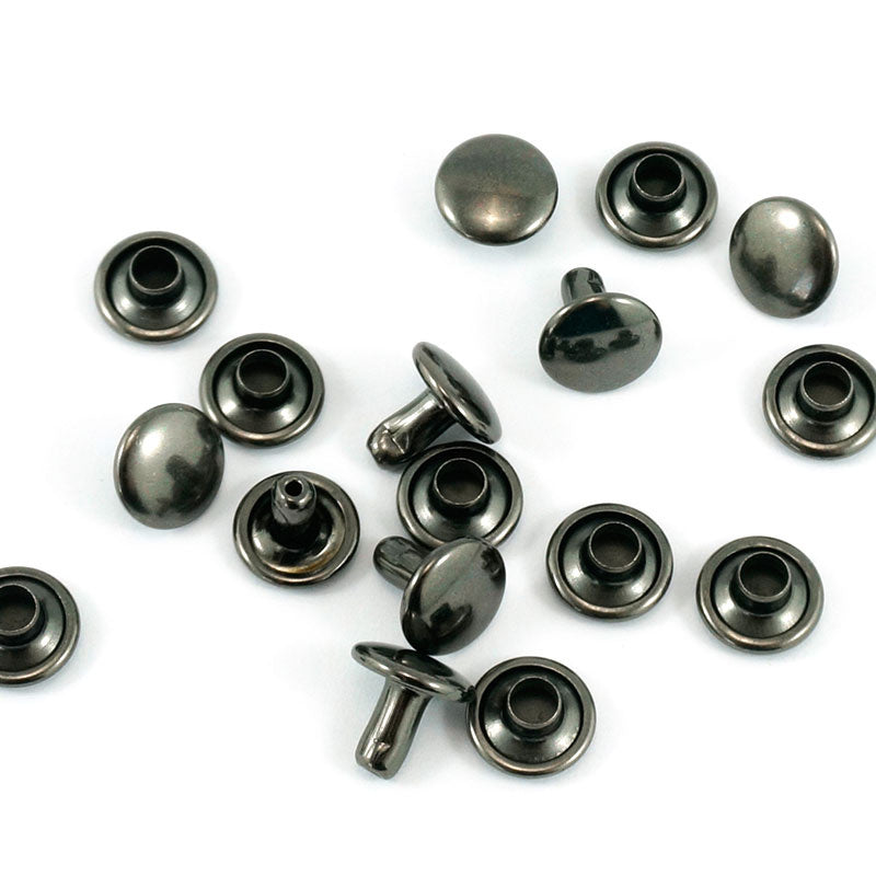 Emmaline Double Cap Rivets - Small Gunmetal