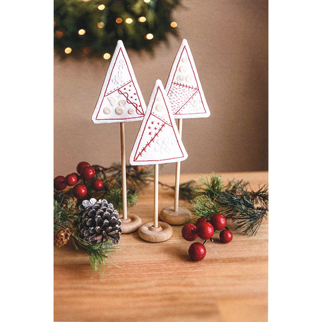 Crazy Quilt Redwork Trees Kit