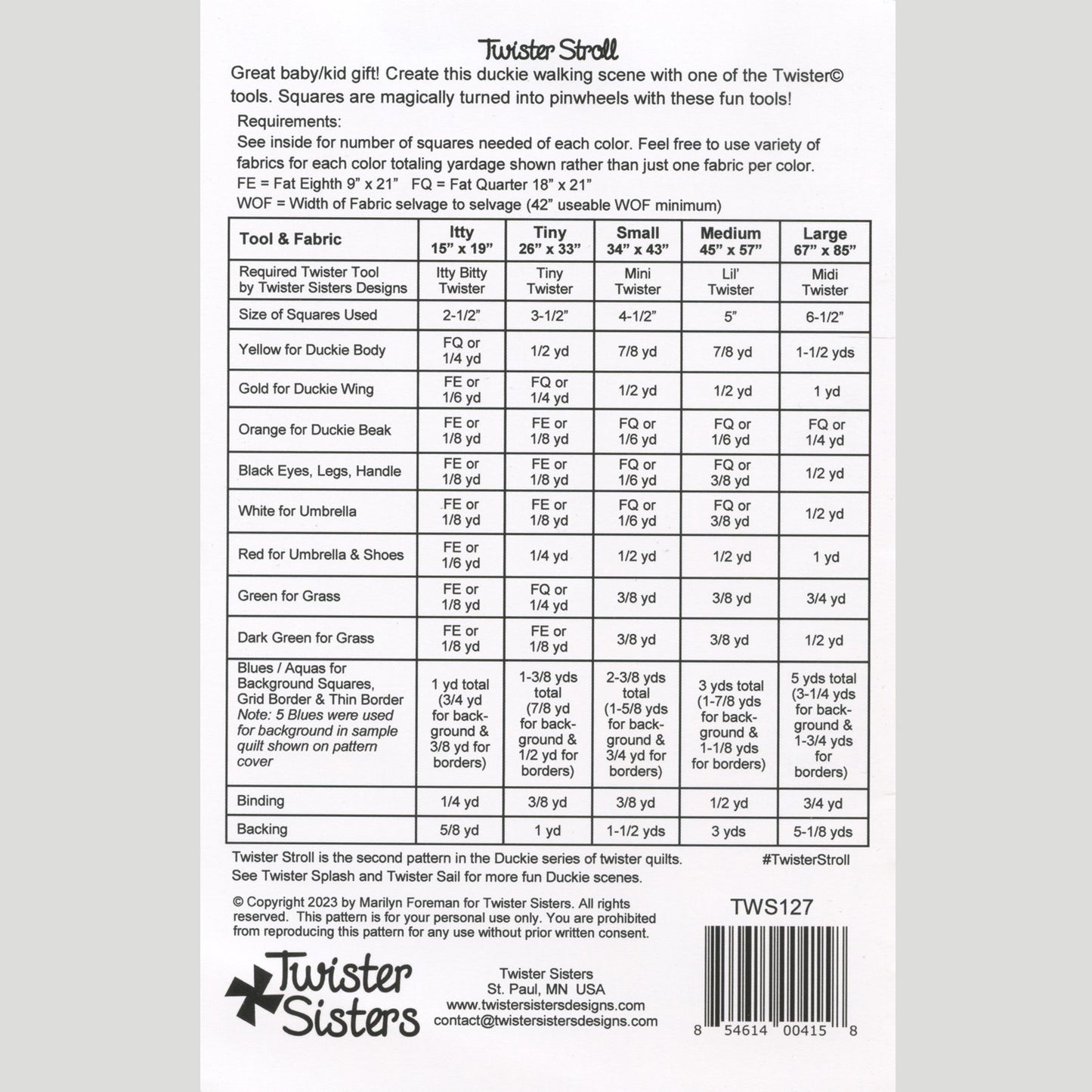 Twister Stroll Quilt Pattern