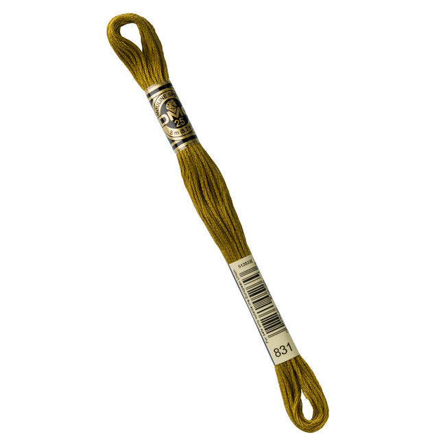 DMC Embroidery Floss - 831 Medium Golden Olive