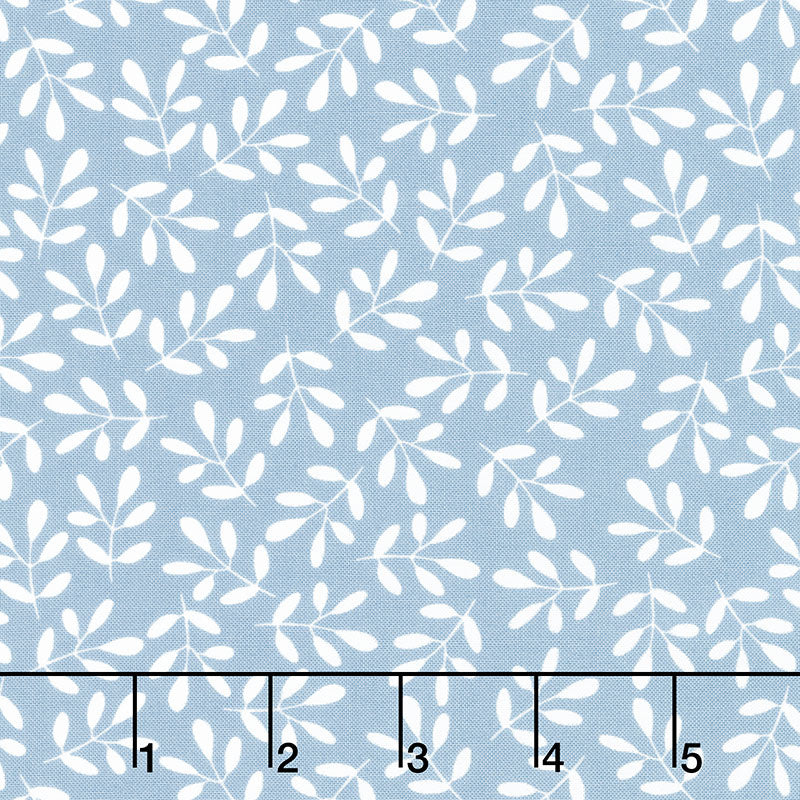 D is for Dream - Sprigs Dark Blue Yardage