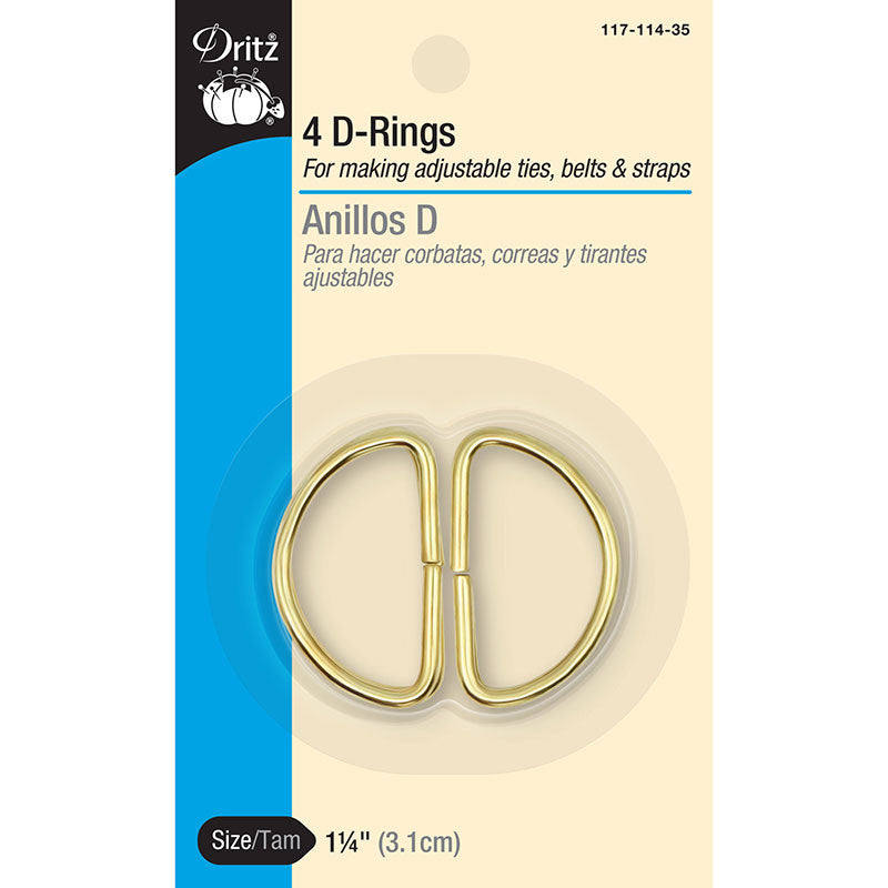 D-Rings - 1-1/2" Gold