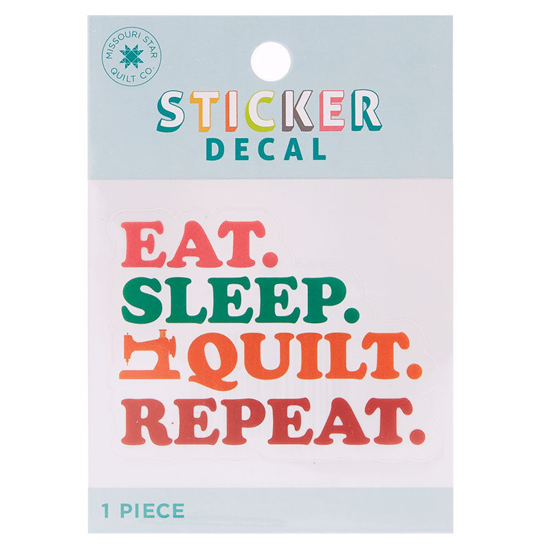 Missouri Star Eat Sleep Quilt Decal