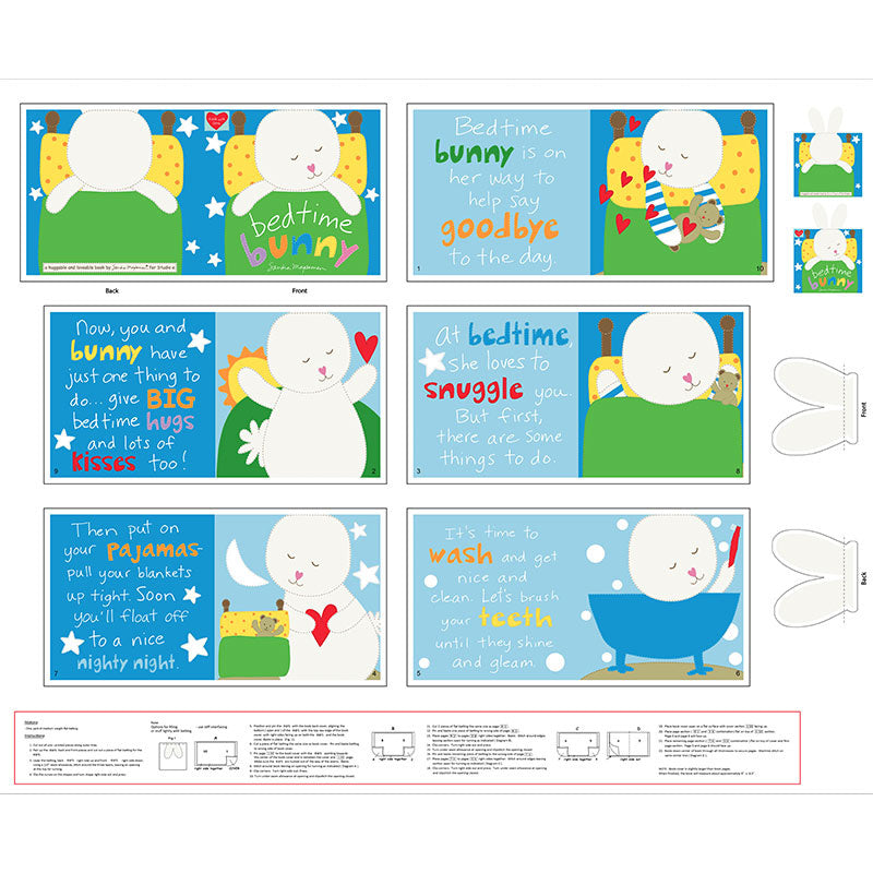Huggable & Lovable Books - Bedtime Bunny Book Multi Panel