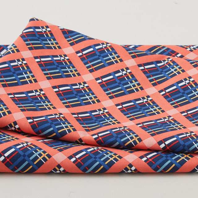 Forget-Me-Not - Bias Plaid Midnight 2 Yard Cut