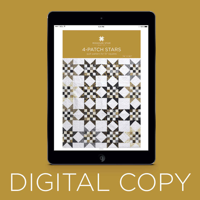 Digital Download - 4 Patch Stars Quilt Pattern by Missouri Star