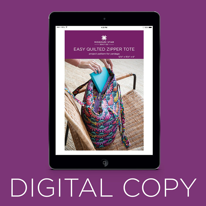 Digital Download - Easy Quilted Zipper Tote Pattern by Missouri Star